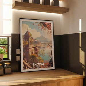 Bhopal Print - Bhopal Travel Poster / India Wall Art Print / India Home ...