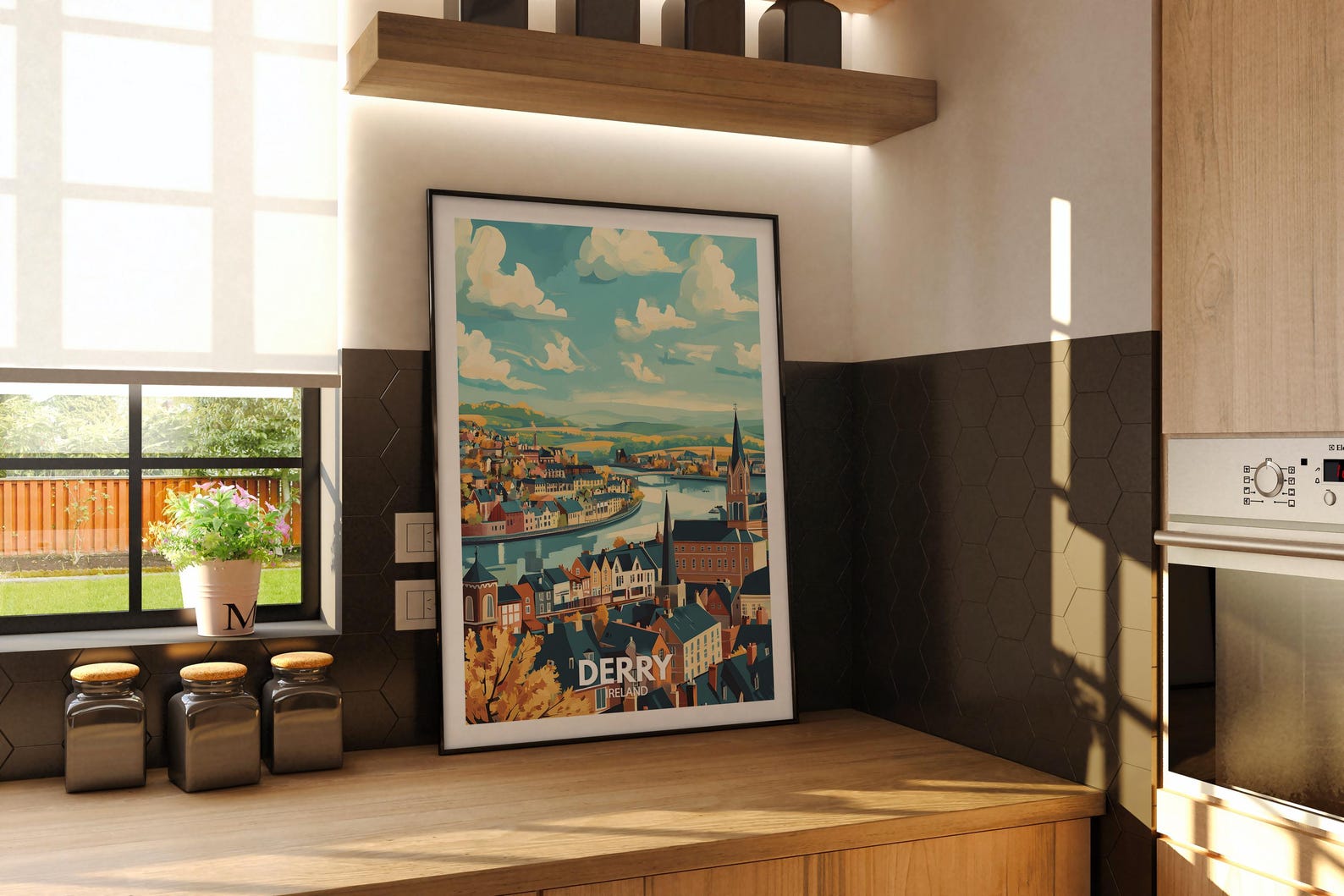 Derry Print - Derry Travel Poster / Iceland Wall Art Print / Iceland ...