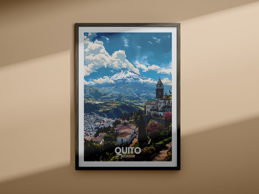 Quito Art Print - Quito Travel Poster / Ecuador Wall Art Print ...