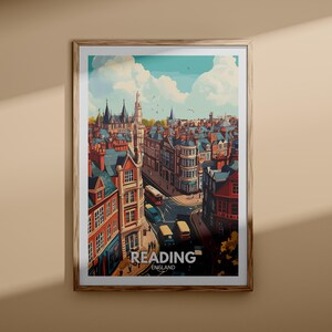 Reading Print - Reading Travel Poster / England Wall Art Print ...