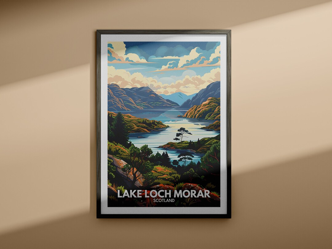 Loch Morar Print - Lake Loch Morar Poster / Scotland Lake Art ...
