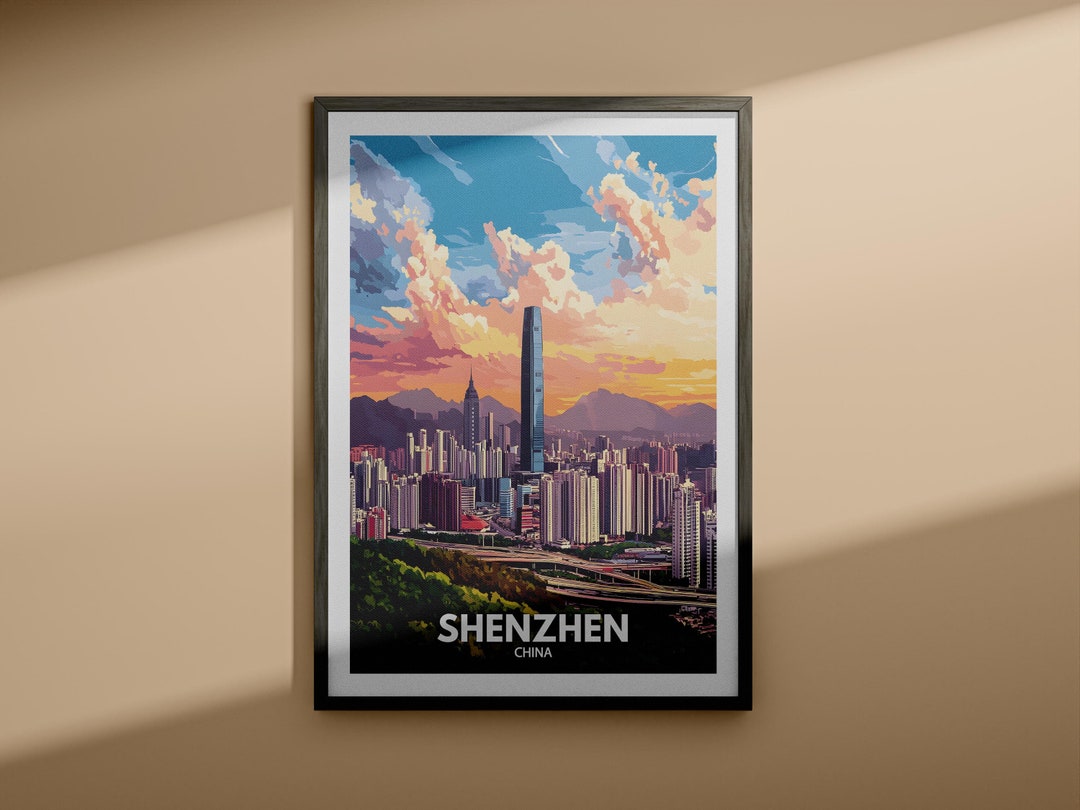 Shenzhen Print - Shenzhen Travel Poster / China Wall Art Print / China ...
