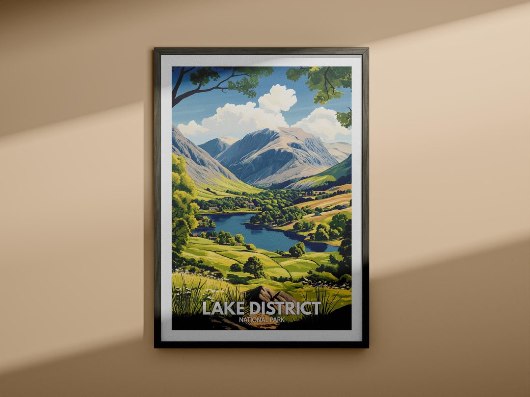 Lake District Print - Lake District National Park Poster / United ...