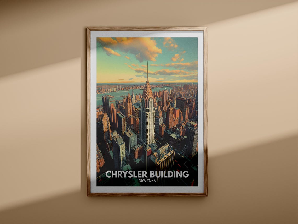 Chrysler Building Print - Chrysler Building Travel Poster / New York ...