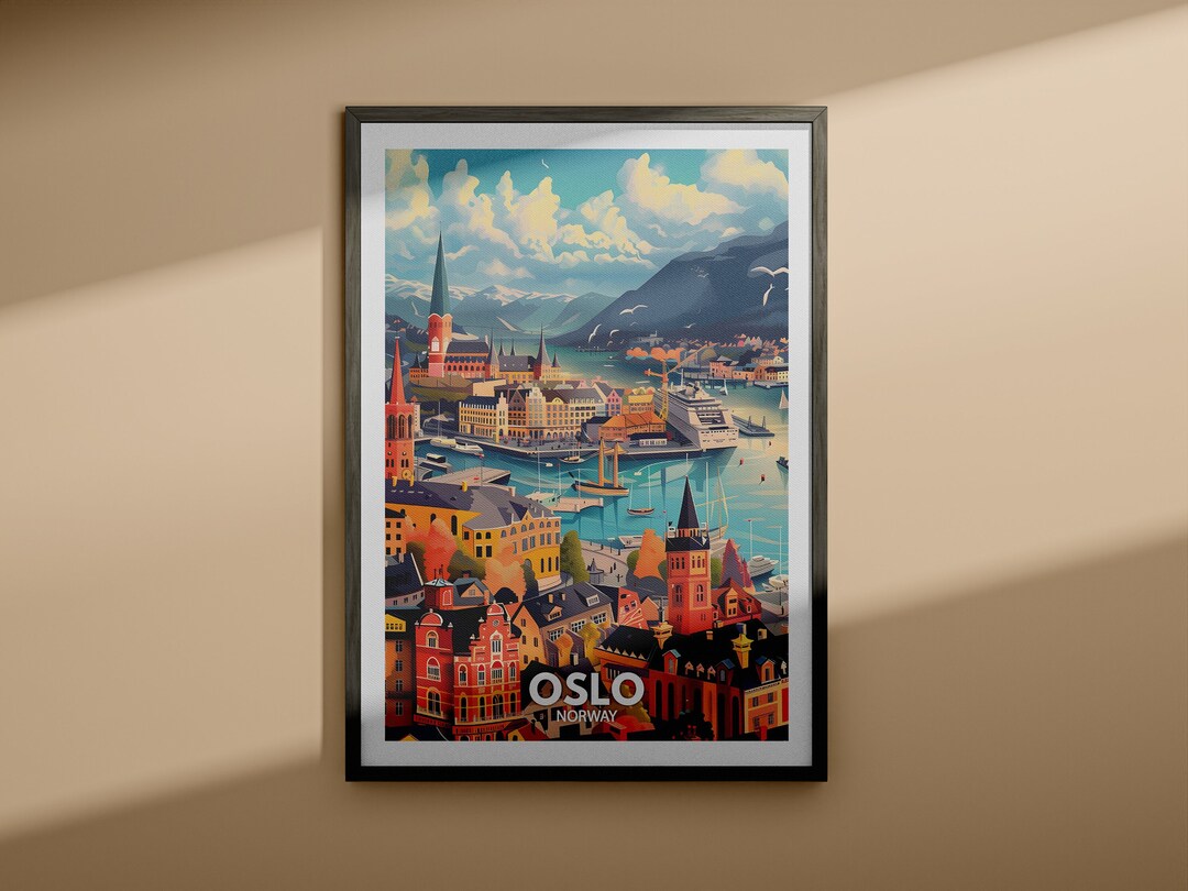 Oslo Print - Oslo Travel Poster / Norway Wall Art Print / Norway Home ...