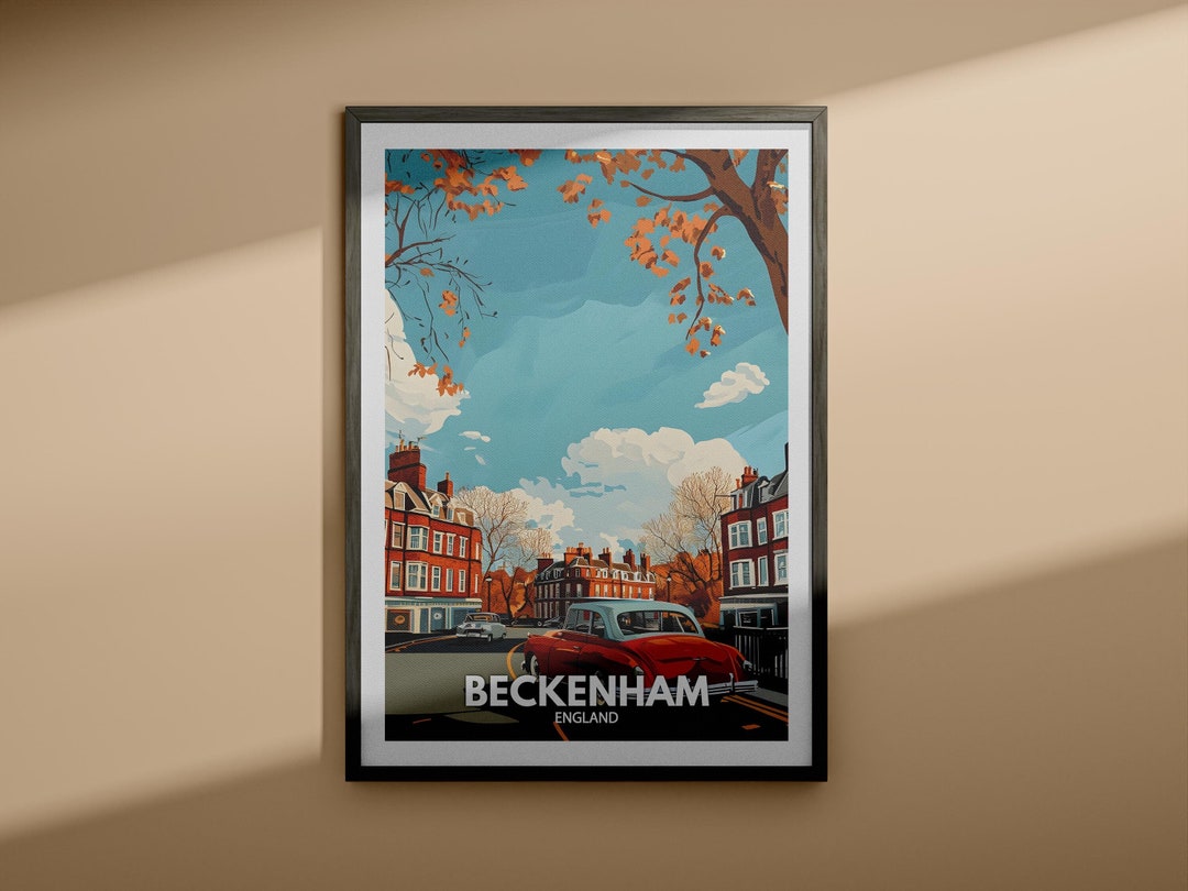 Beckenham Print - Beckenham Travel Poster / England Wall Art Print ...