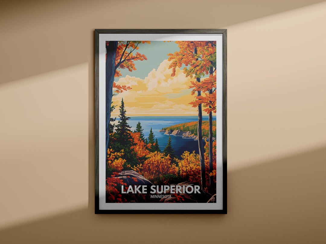 Superior Print - Lake Superior Poster / Minnesota Lake Art / Minnesota ...