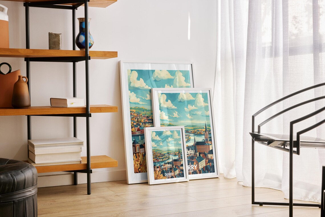 Derry Print - Derry Travel Poster / Iceland Wall Art Print / Iceland ...