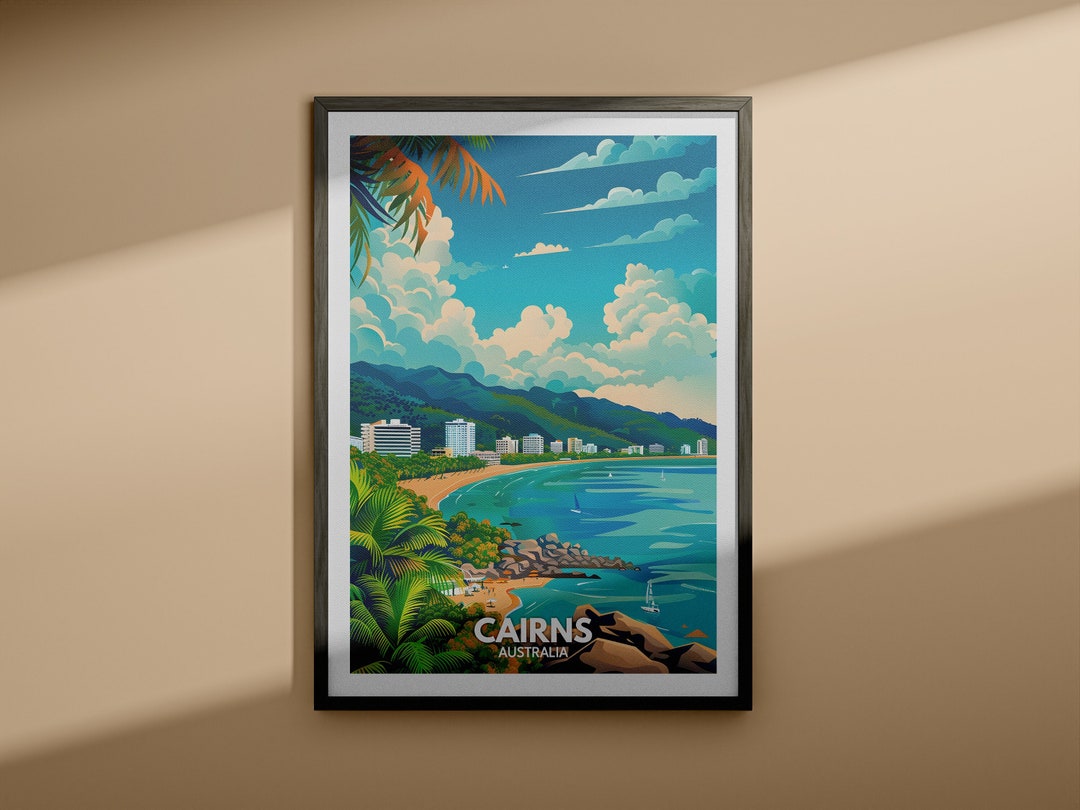 Cairns Print - Cairns Travel Poster / Australia Wall Art Print ...