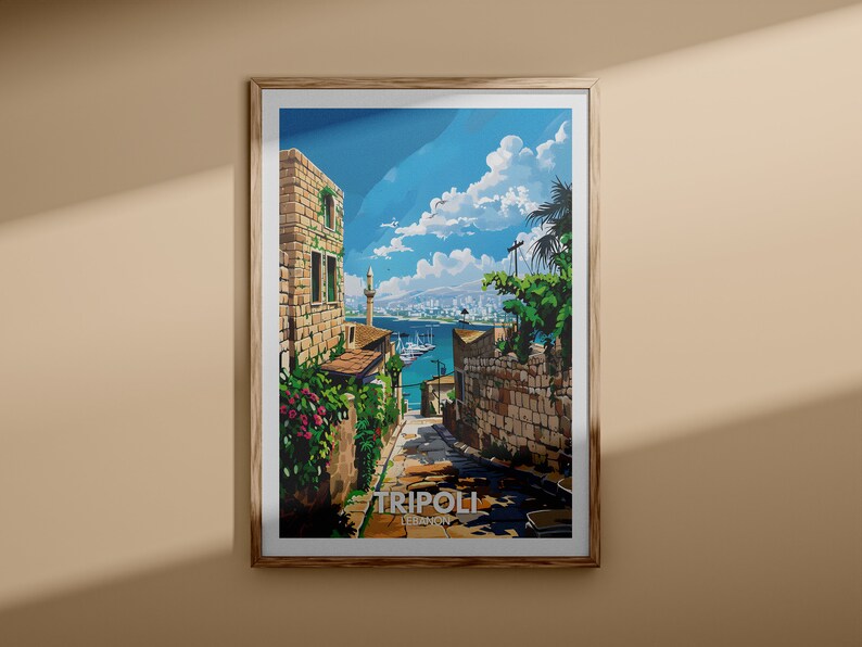Tripoli Print - Tripoli Travel Poster / Lebanon Wall Art Print ...