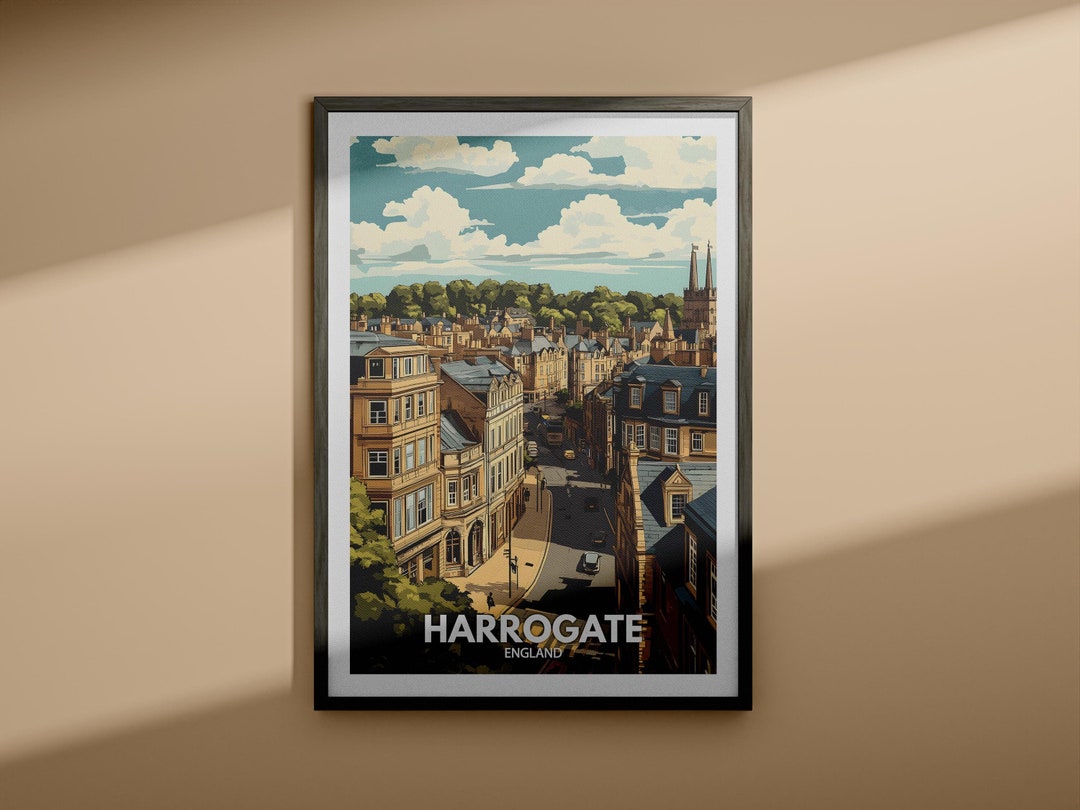 Harrogate Print - Harrogate Travel Poster / England Wall Art Print ...