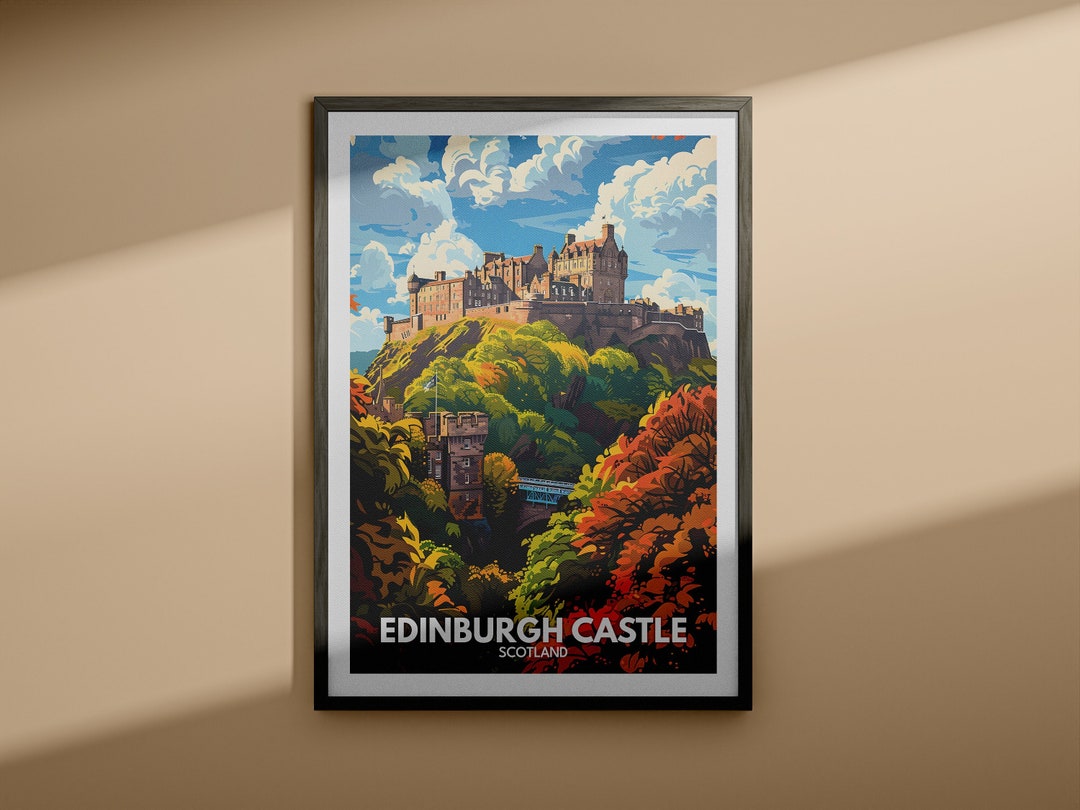 Edinburgh Castle Print - Edinburgh Castle Poster / Scotland Wall Art ...