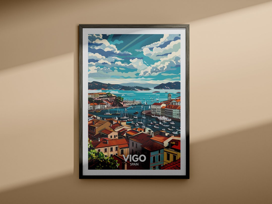 Vigo Print - Vigo Travel Poster / Spain Wall Art Print / Spain Home ...