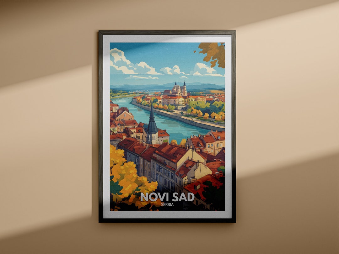 Novi Sad Print - Novi Sad Travel Poster / Serbia Wall Art Print ...