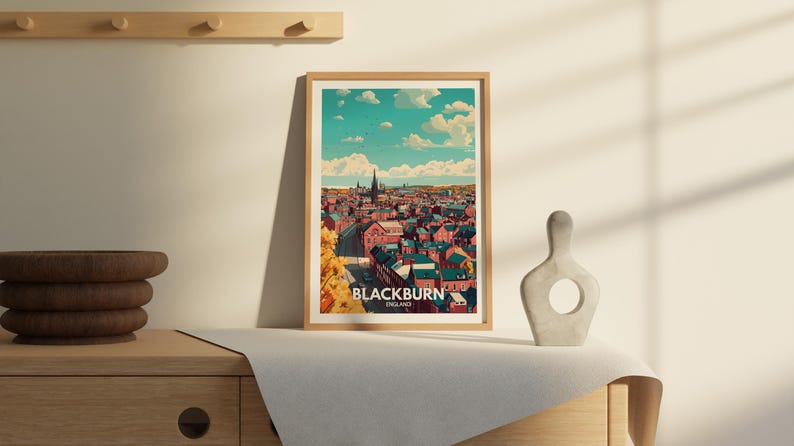 Blackburn Print - Blackburn Travel Poster / England Wall Art Print ...