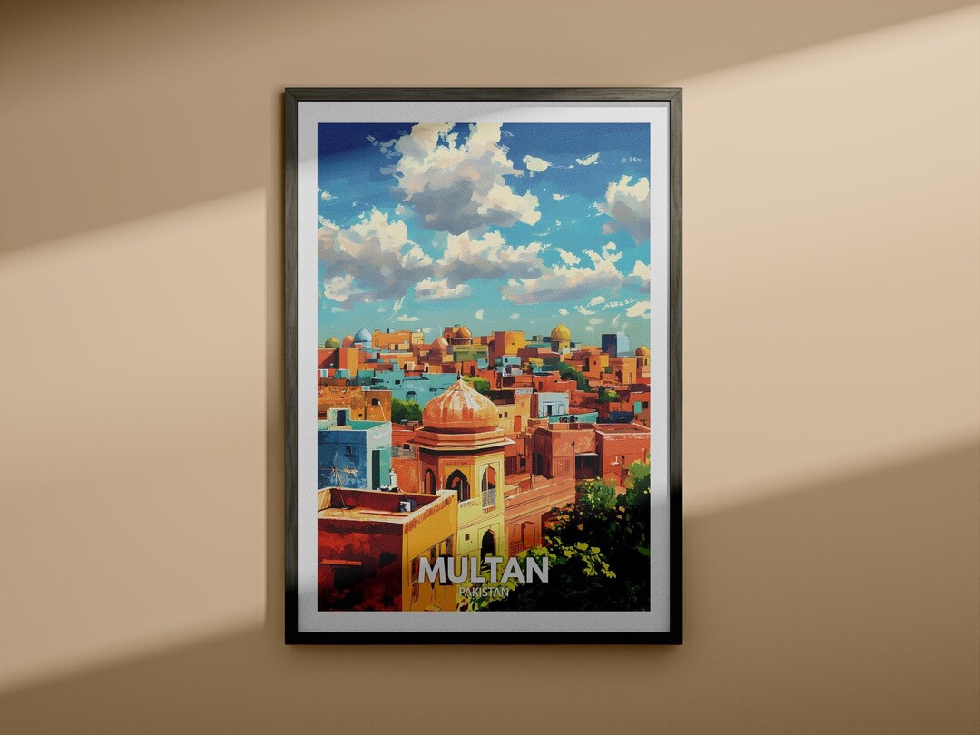 Multan Print - Multan Travel Poster / Pakistan Wall Art Print / Pakistan Home Decor / Travel ...