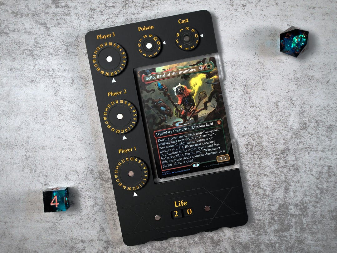 MTG Commander Zone: Matte Black Acrylic EDH Command Center - Etsy