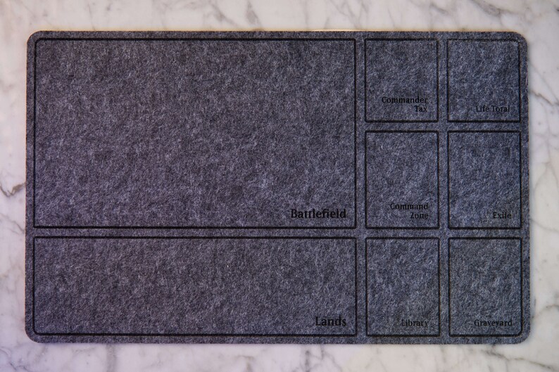 Magic the Gathering Playmat With Zones - Felt - Compact 12"x 19" - Etsy