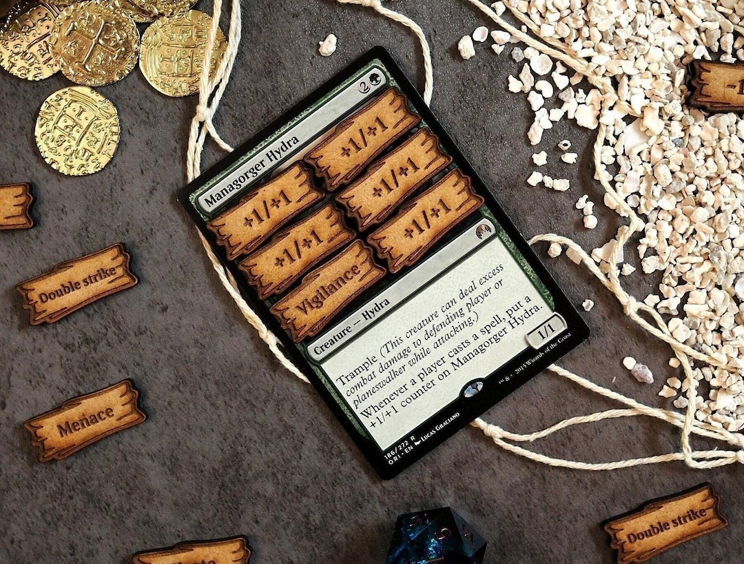 95-magic the Gathering Counters Set - MTG Wooden Counters - Etsy