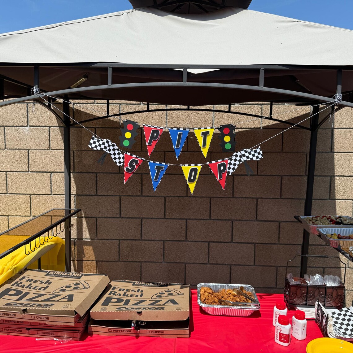 Race Car Pit Stop Banner | Racing Birthday Party Banner | Start Your ...