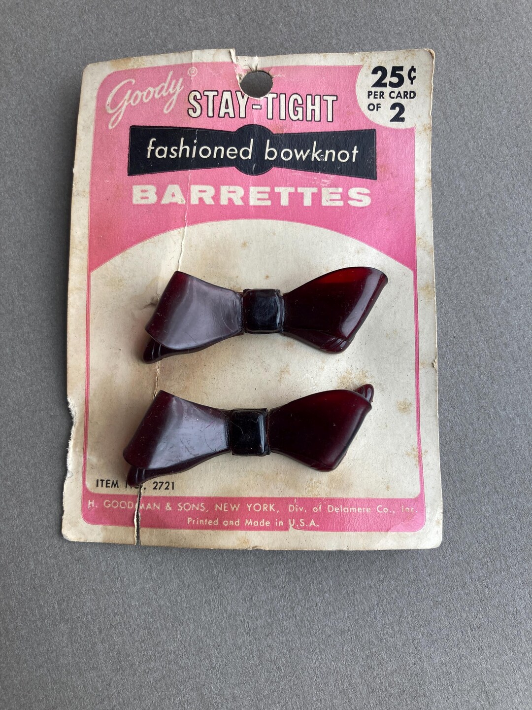 Vintage Faux Tortoise Bow Barrette Set: Goody NOS Hair Clips - Etsy