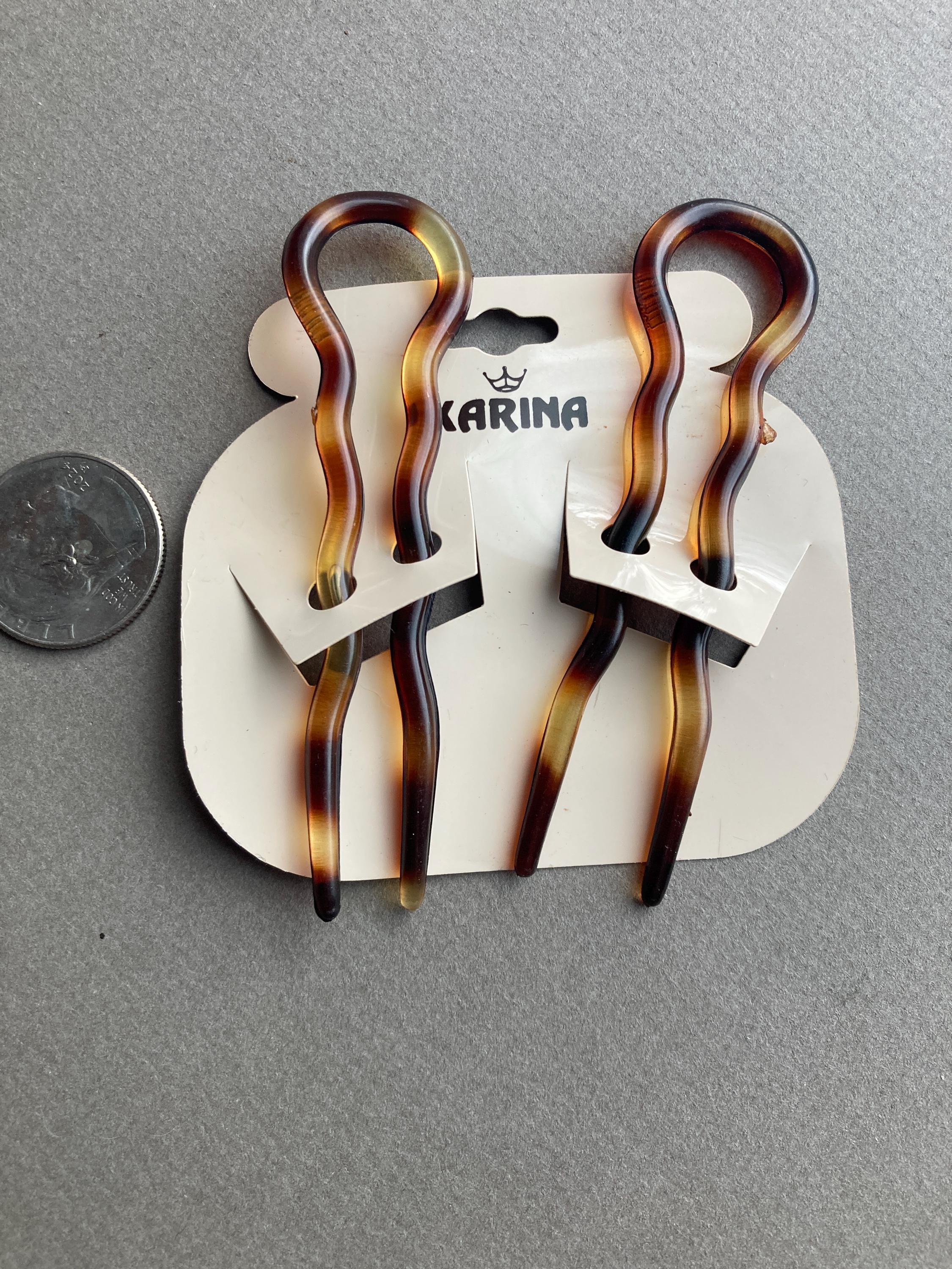 Vintage Faux Tortoise French Hair Pin Set NOS Karina - Etsy