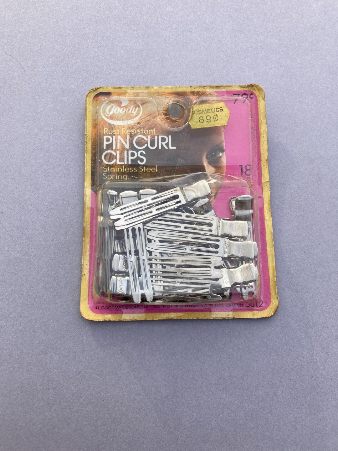 Vintage NIB Silver Metal Pin Curl Clip 18 Pcs Goody Stainless Spring ...