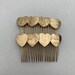 Vintage Gold Heart Hair Comb Set Shiny Golden Metal Side Hair Comb Updo ...