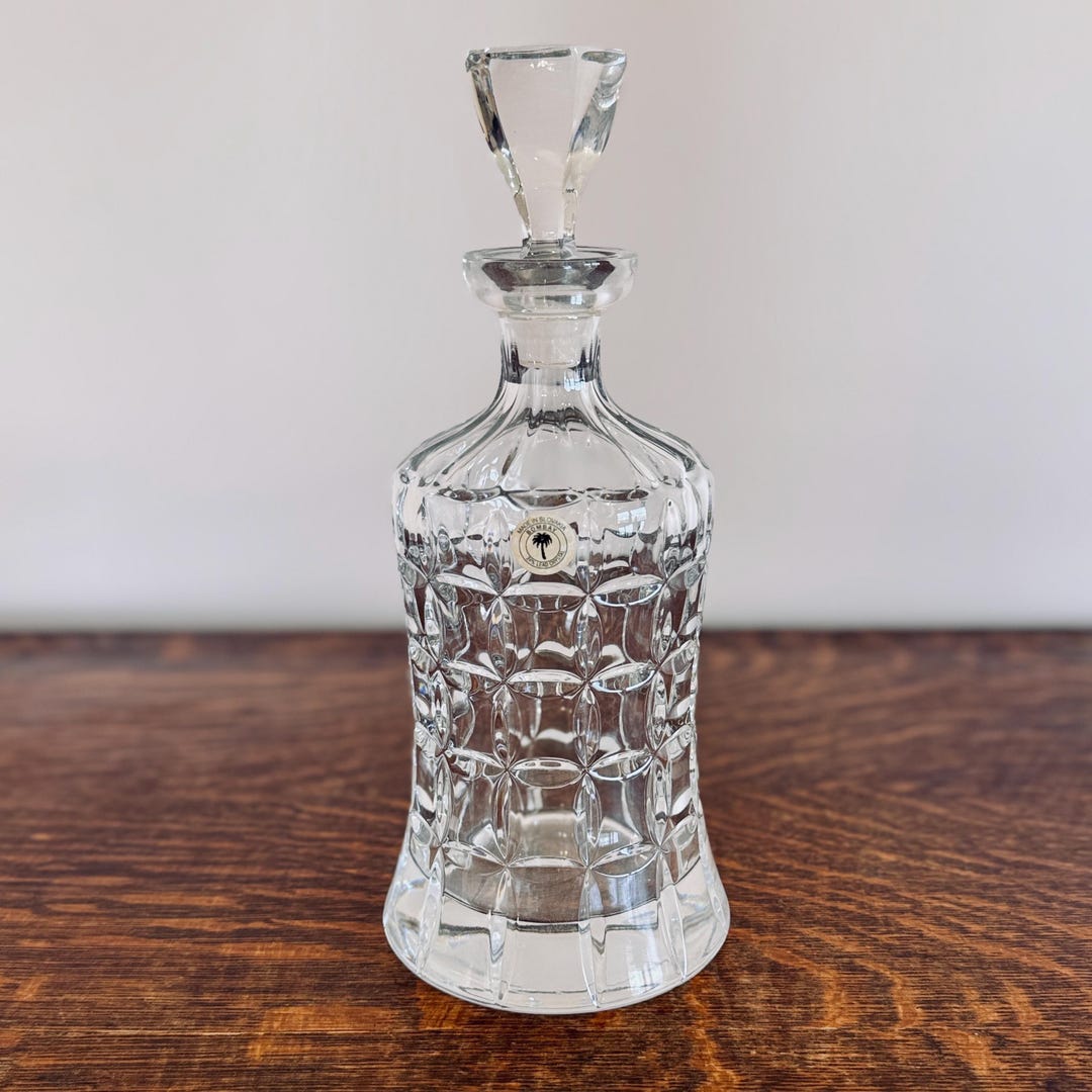 Bombay Crystal Decanter Vintage Barware Gift, Heavy Cut Glass Liquor ...