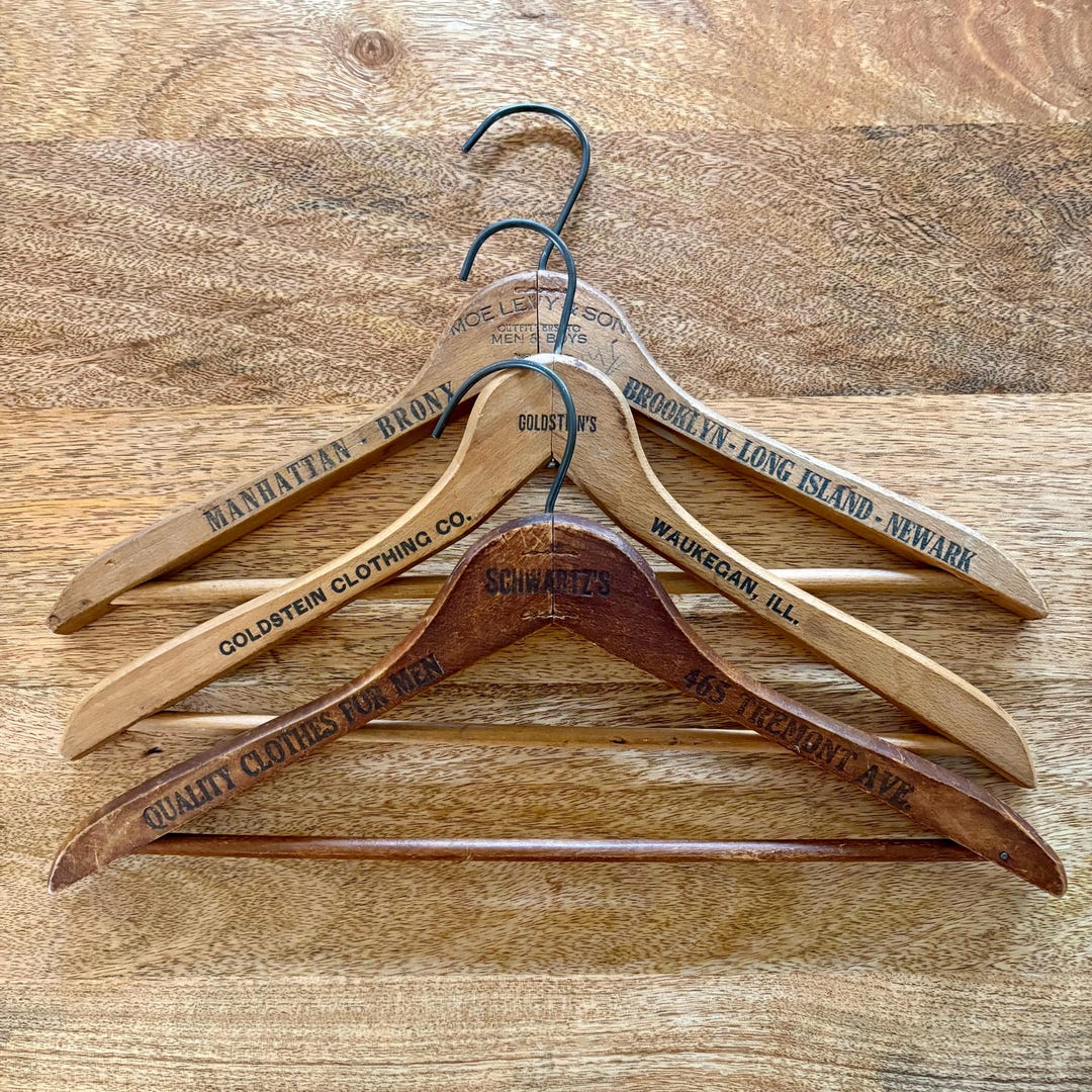 Early Vintage Hangers - Set of 3 - Vintage Advertising - Etsy