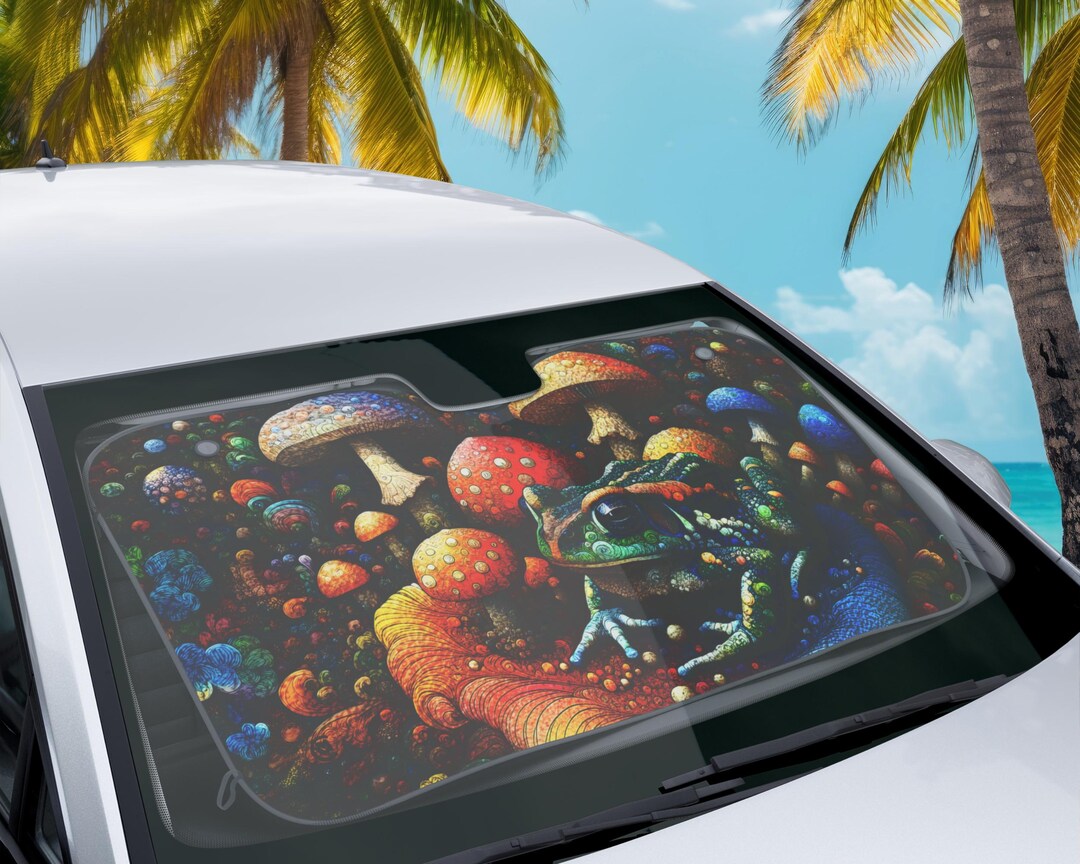 Toadstool Toad Sun Shade Mushroom Frog Spirit Animal Car Auto Art ...