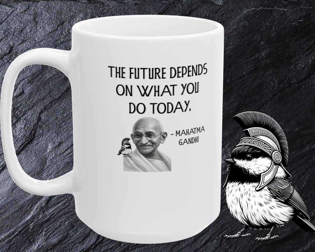 Mahatma Gandhi Quote Coffee Mug: 15 Oz Ceramic, Philosopher Gift - Etsy