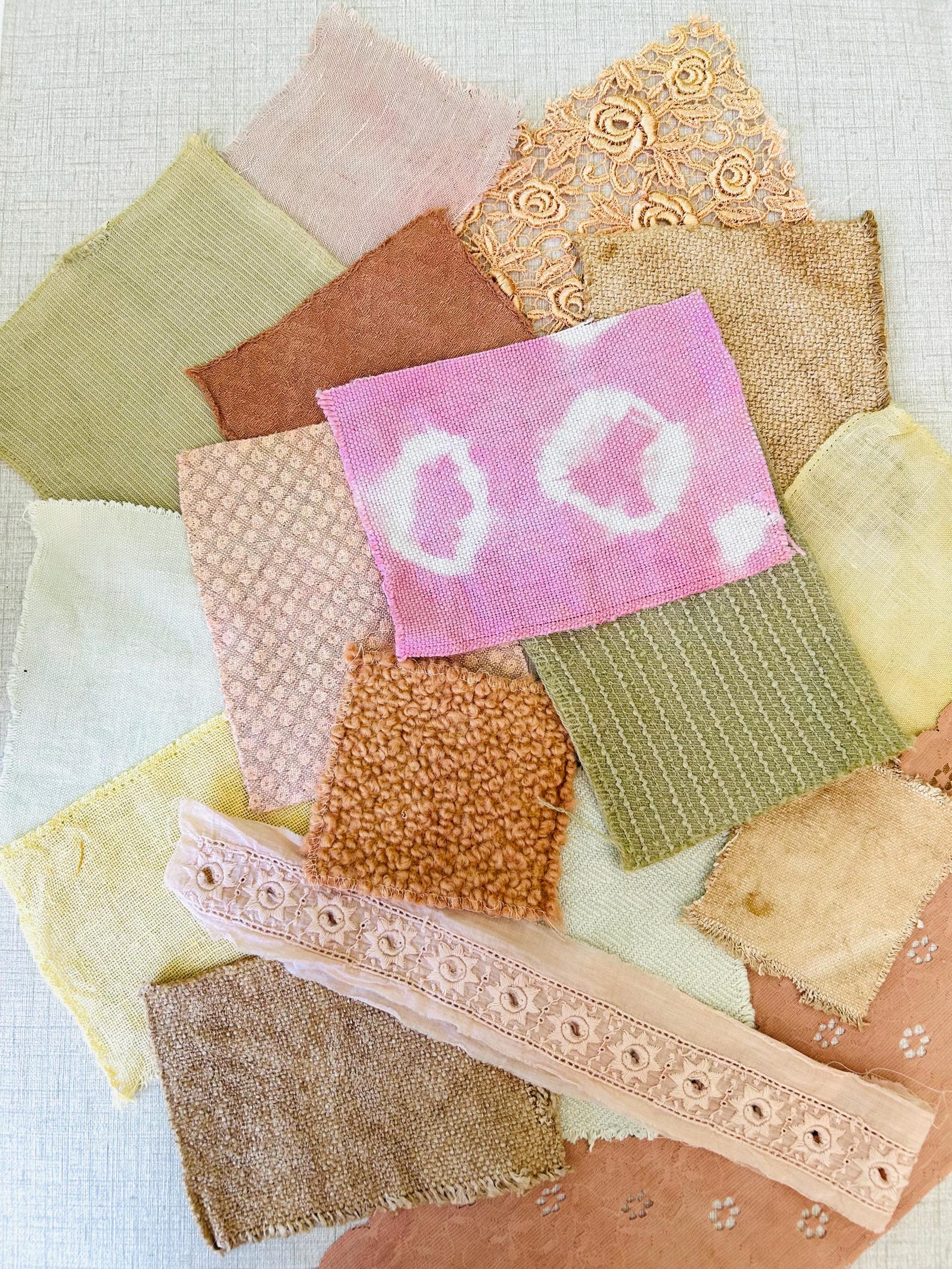 Naturally Dyed Vintage Fabric Swatch Bundles - 20 Pc per Bundle - Etsy