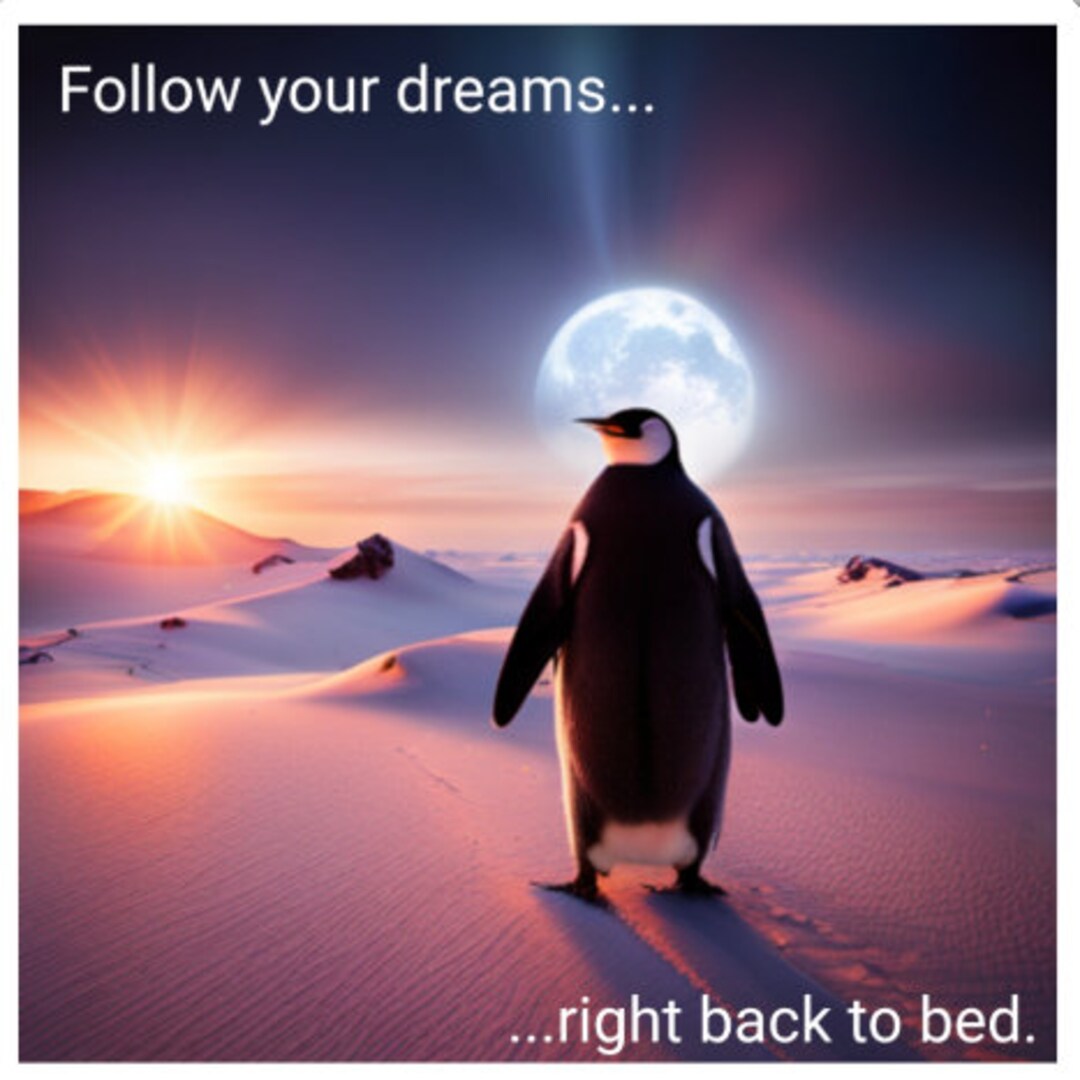 Penguin Motivation If at First You Don't Succeed... - Etsy