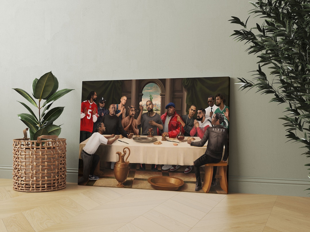 Last Supper Legendary Rappers Canvas Wall Art,hip Hop Poster,eminem ...