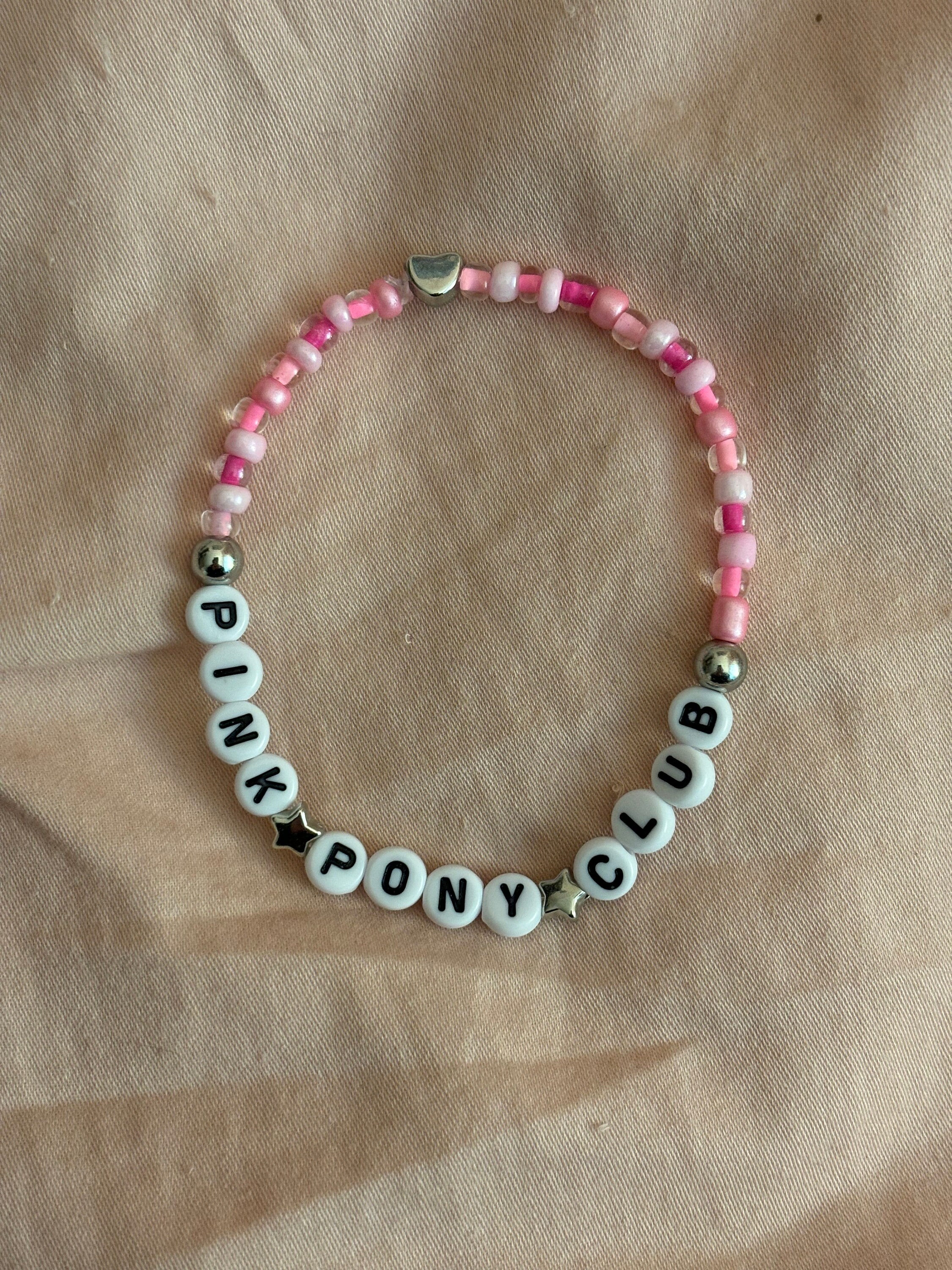 Pink Pony Club Beaded Friendship Bracelet - Etsy