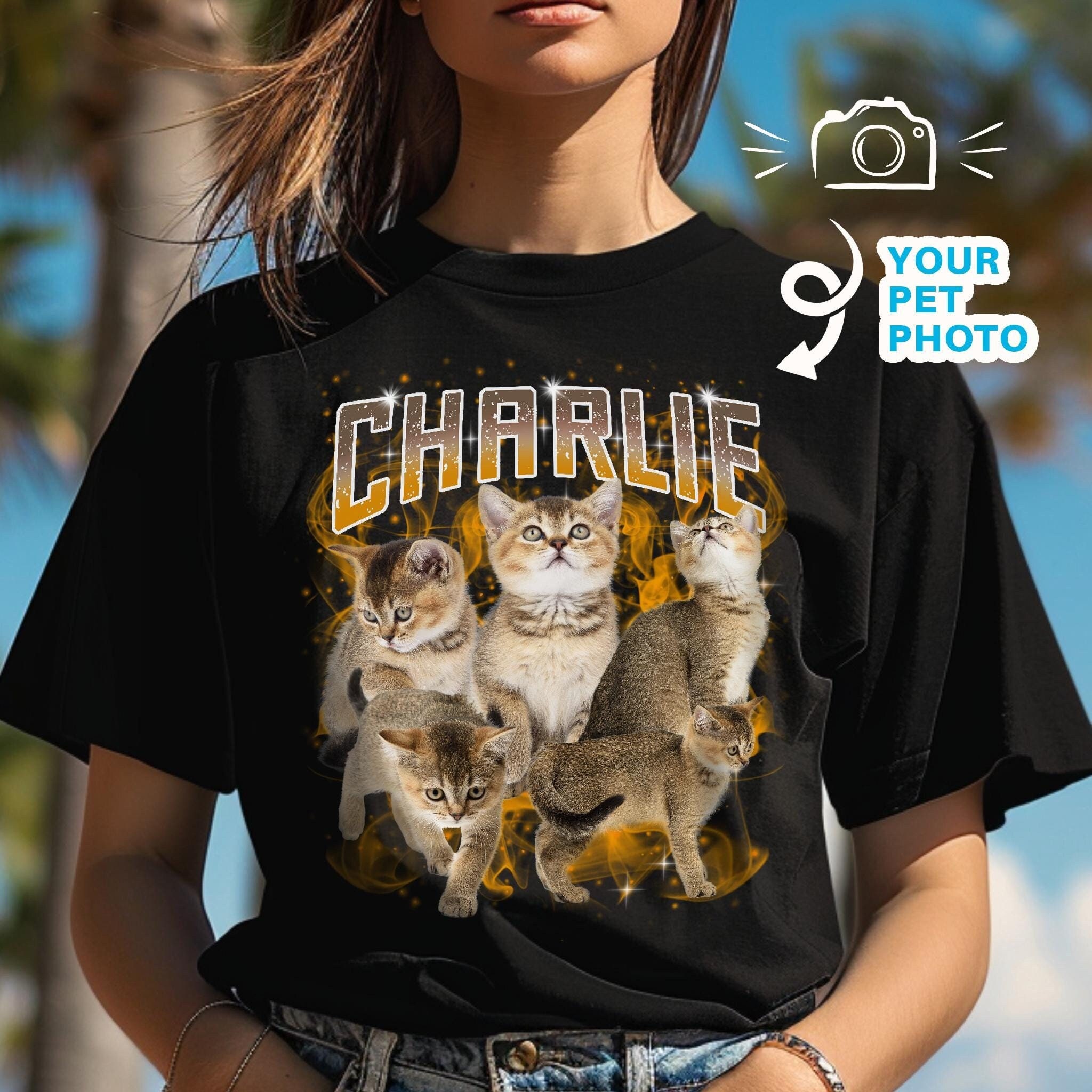 Bootleg Cat Shirt Custom Dog T-shirt Bootleg Pet Shirt, Retro 90's ...