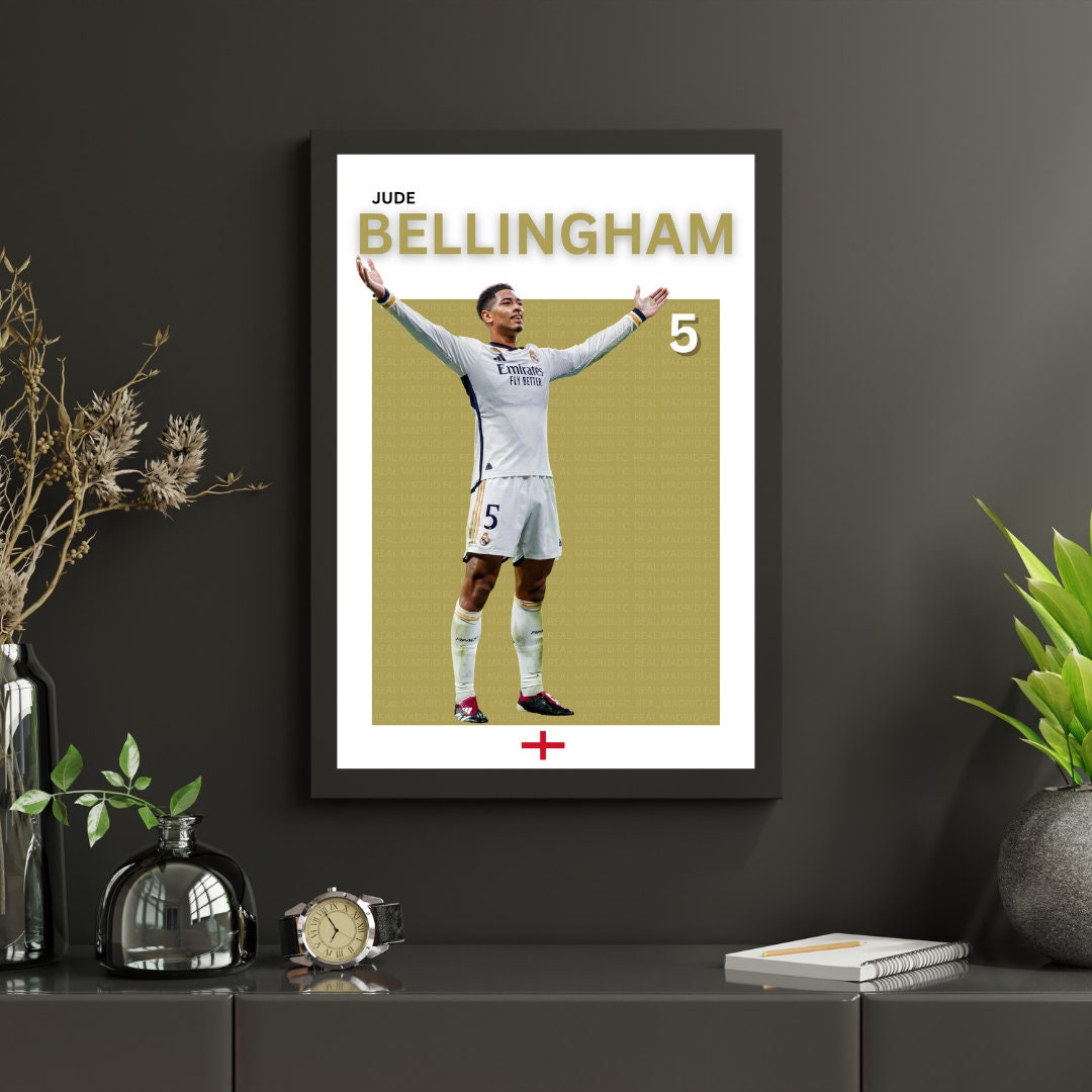 Jude Bellingham Celebration Print - Real Madrid A4 Digital Poster ...