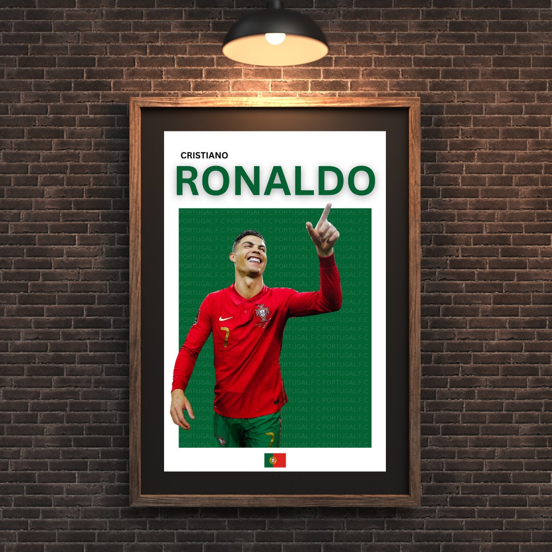 Cristiano Ronaldo Action Print - Vibrant A4 Football Art Poster ...