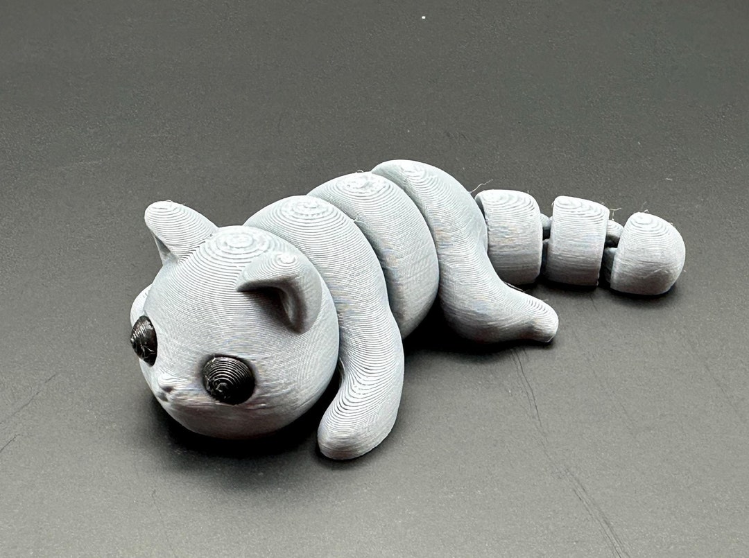Kitten 3D Printed-3d Prints-3d-kitten-baby Cat articulating Toy-fidget ...