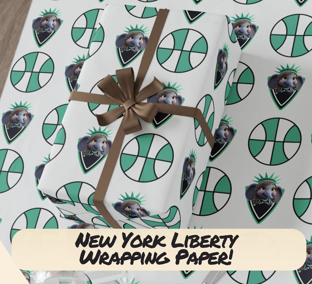 New York Liberty Gift Wrapping Paper Big Ellie WNBA Wrapping Paper ...