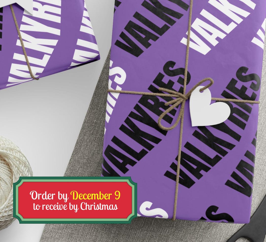 Purple Valkyries Wrapping Paper: WNBA Basketball Gift Wrap - Etsy