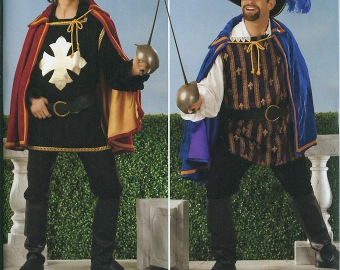 Simplicity 2334 Mens Renaissance Medieval Cavalier Musketeer Costume ...