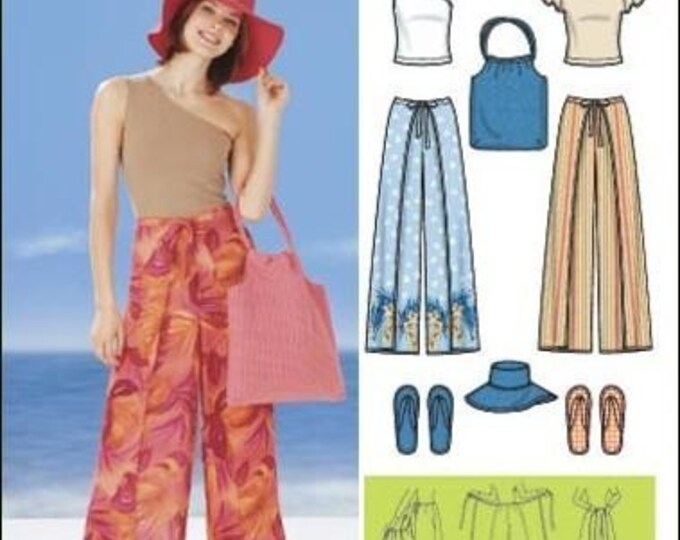 OOP Sewing Pattern Womens WRAP HAREM PANTS Pattern Simplicity 5508 Sz 4 ...