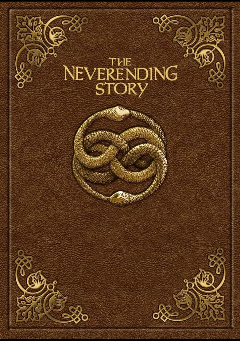 The Neverending Story "auryn" Magical Medallion Lino Print in Gold and ...