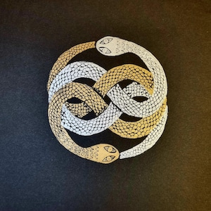 The Neverending Story "auryn" Magical Medallion Lino Print in Gold and ...