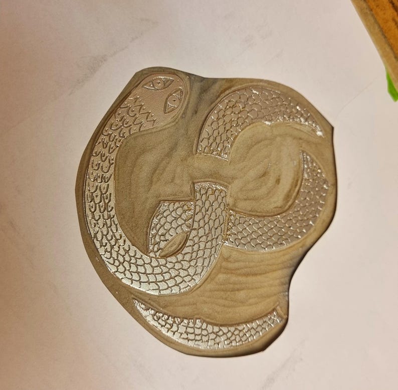 The Neverending Story "auryn" Magical Medallion Lino Print in Gold and ...