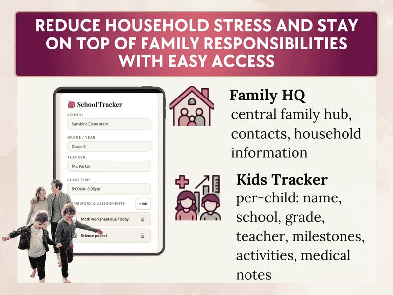 Busy Mom Digital Planner 2027 | HTML Interactive Planner | Family ...