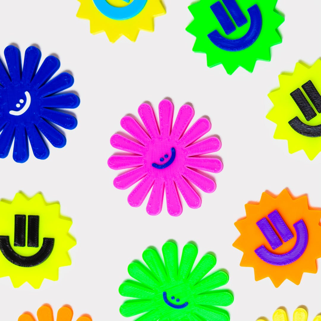 Neon Magnet Set, Smiley Magnete, 3D Gedruckte Kühlschrankmagnete ...