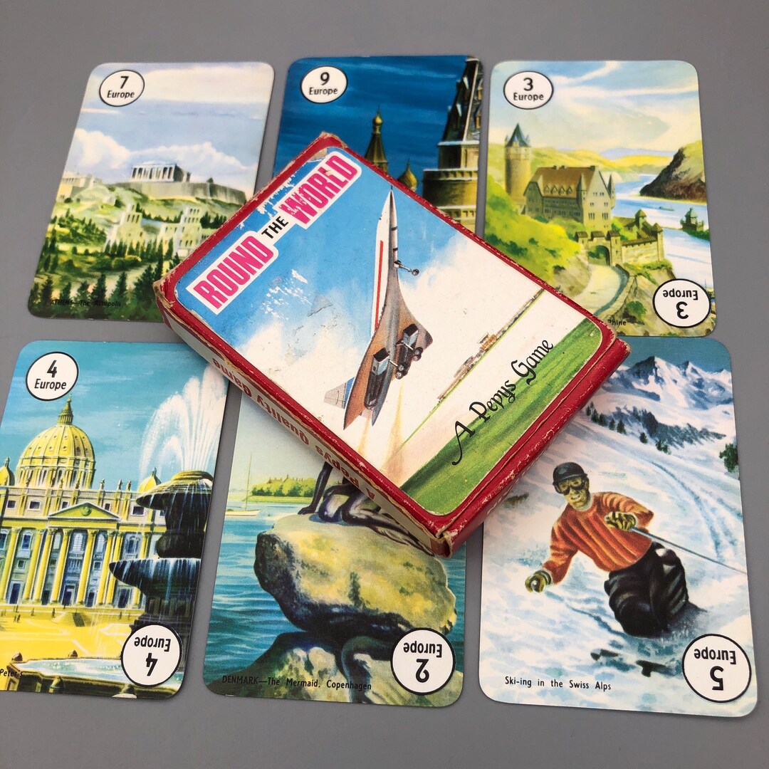 Vintage Pepys Round the World Card Game - Etsy